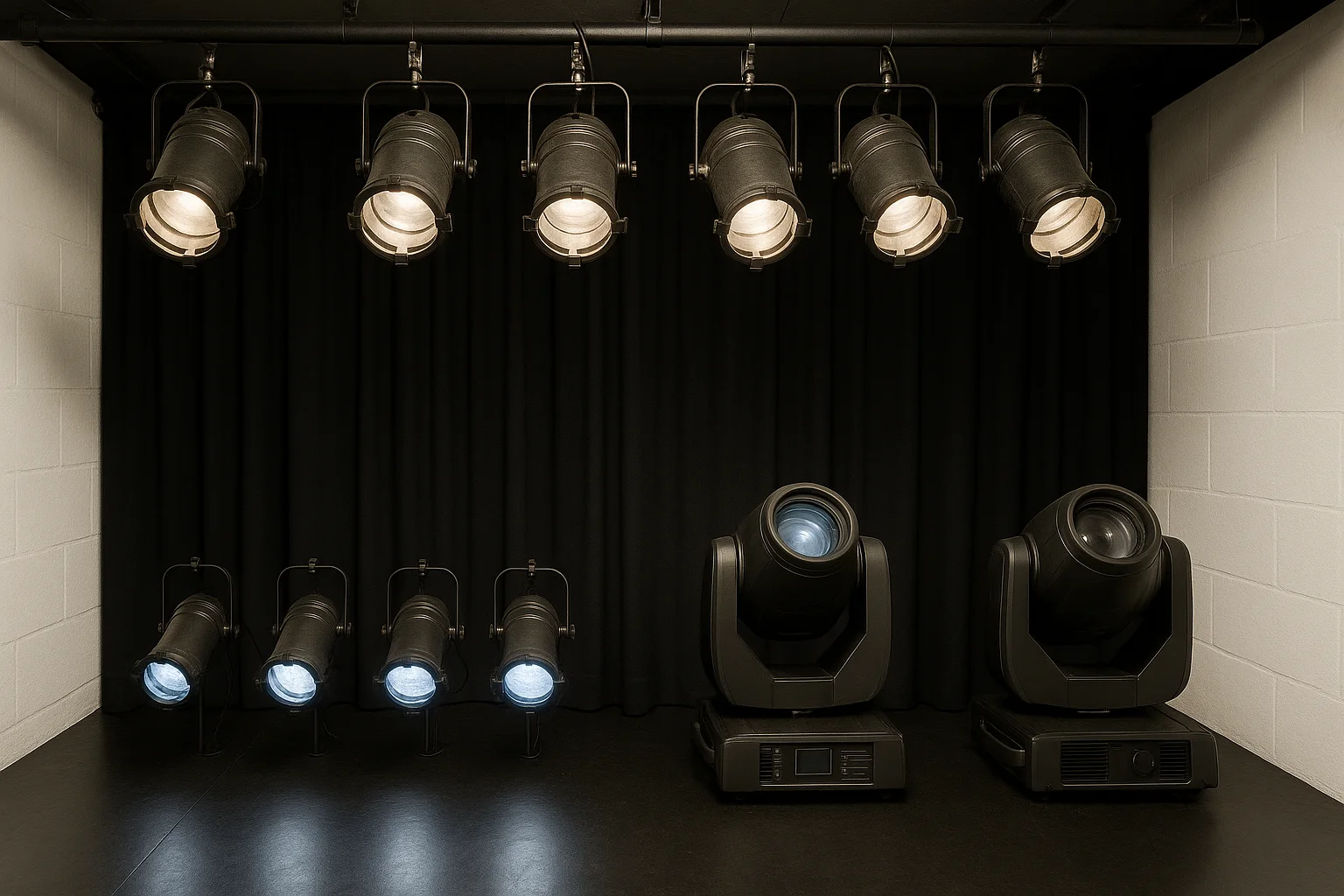 Conception d'un éclairage de scène - Exercice corrigé